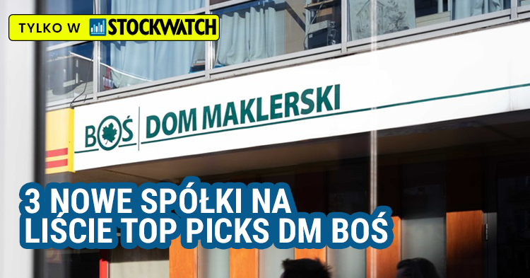 3 nowe spółki na styczniowej liście top picks DM BOŚ